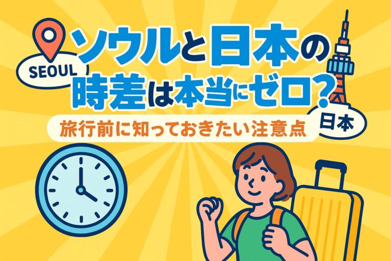 ソウルと日本の時差は本当にゼロ？旅行前に知っておきたい注意点